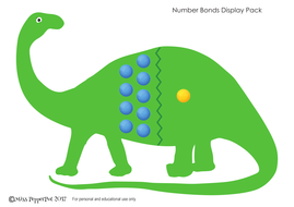 Early Years Maths, Number Bonds to 10, Dinosaur Maths Display ...