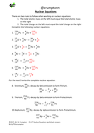 GCSE Physics - Nuclear equations worksheet by ncrumpton - Teaching ...