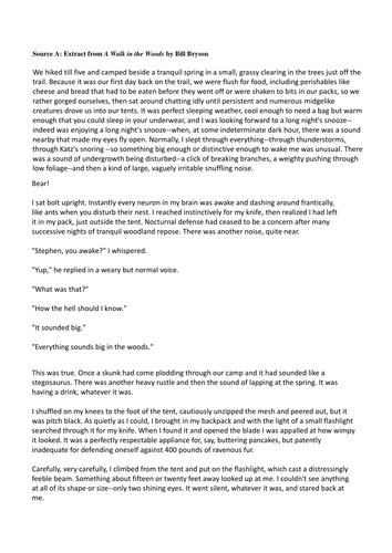 Language Paper 2 AQA reading questions | Teaching Resources