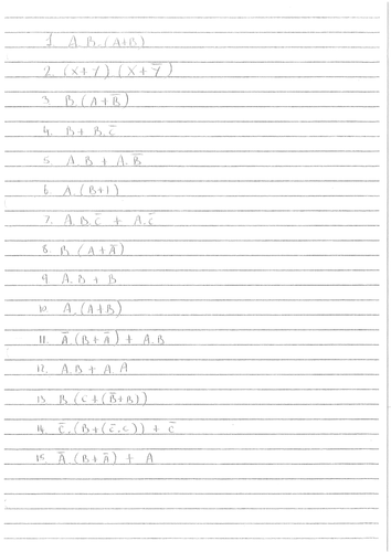 Boolean Algebra Simplication Worksheets | Teaching Resources