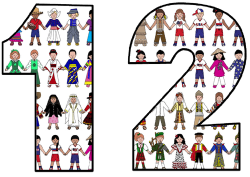 MULTICULTURAL DISPLAY LETTERING - LETTERS NUMBERS PUNCTUATION ...