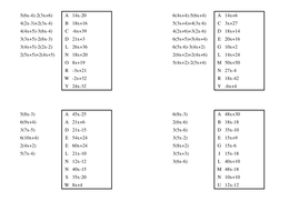 Expanding brackets (codebreaker) | Teaching Resources