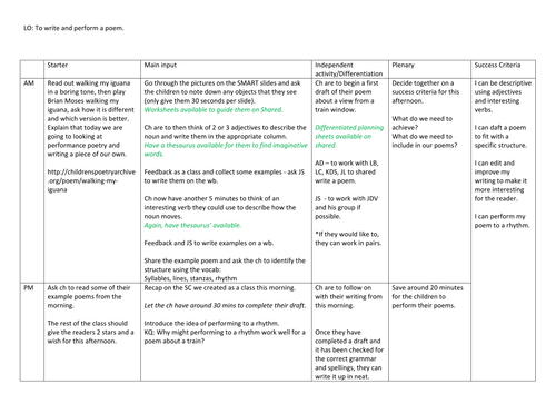 Year 5- Performance poetry | Teaching Resources