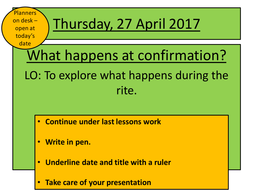 What happens at confirmation | Teaching Resources