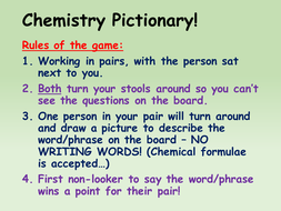 Pictionary activity for A-Level Chemistry | Teaching Resources