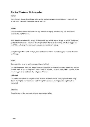 The Dog Who Could Dig lesson plan and resources | Teaching Resources
