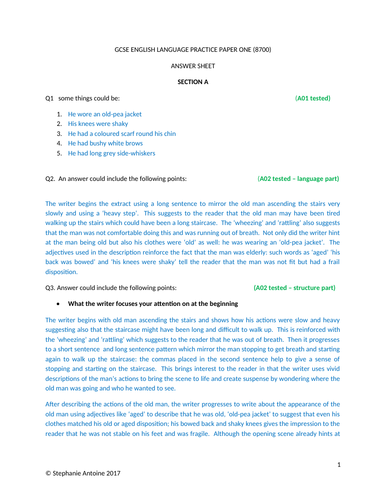 gcse-english-language-practice-paper-one-2-answer-sheet-teaching