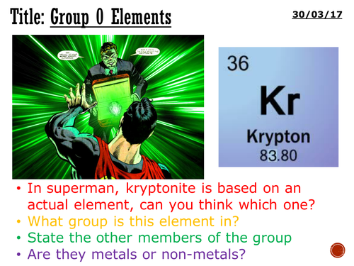Noble gases/group 0 elements - complete lesson (KS3) | Teaching Resources