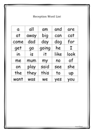 Common Exception Word Lists – precision teaching, high frequency ...