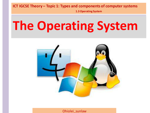 The operating System | Teaching Resources