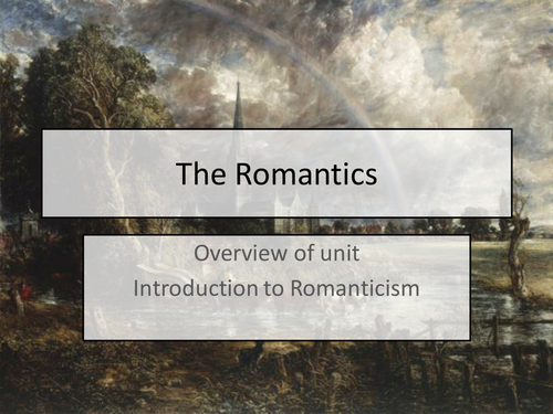 Romantic Poetry - full set of resources for Edexcel A Level Literature ...
