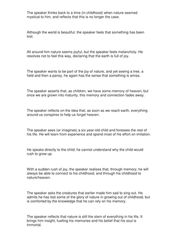 Romantic Poetry - full set of resources for Edexcel A Level Literature ...