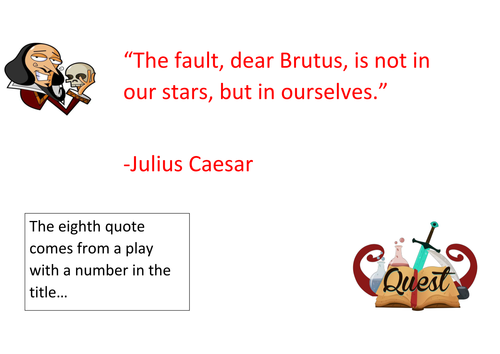 Shakespeare Quote Quest | Teaching Resources