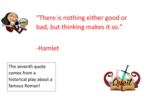 Shakespeare Quote Quest | Teaching Resources