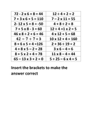 Insert the Brackets Bidmas | Teaching Resources
