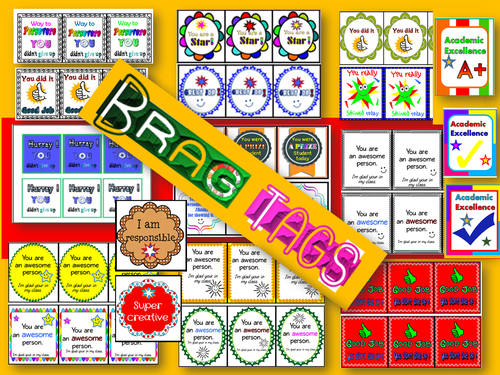675 Classroom brag tags for students | Teaching Resources