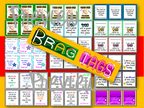 675 Classroom brag tags for students | Teaching Resources