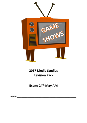 2017 AQA Media Studies Game Show Revision Pack | Teaching Resources