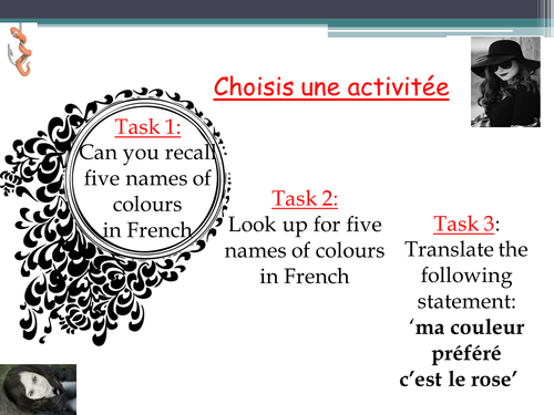 Descriptions in French (eye,hair) | Teaching Resources