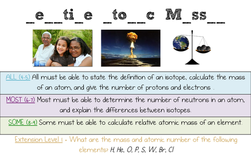 GCSE Chemistry AQA (New Spec) Quantitative Lesson 1 - Relative Atomic ...