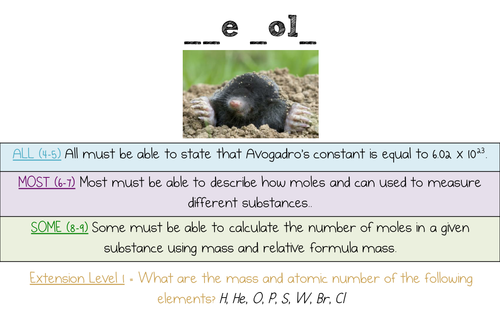 GCSE Chemistry AQA (New Spec) Quantitative Lesson 2 - The Mole ...