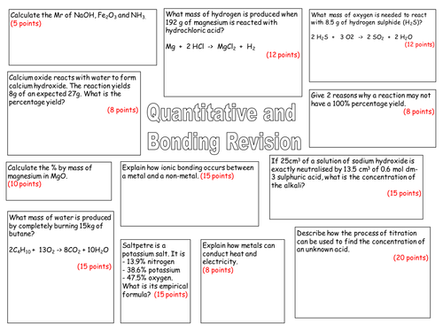 GCSE Chemistry AQA (New Spec) Quantitative Lesson 7 - Revision and Test ...