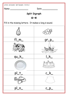 Split Digraphs Phonics Worksheets Keystage 1 by Ro_Milli0110 - Teaching ...