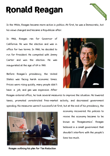 Ronald Reagan | Teaching Resources