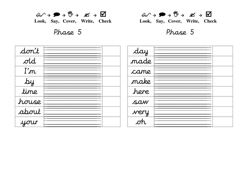 Sight Word Handwriting Practise Booklets | Teaching Resources