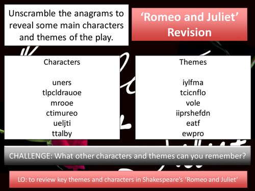 AQA Romeo and Juliet revision - extracts and essay practice | Teaching ...