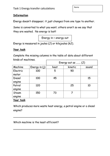 Changes in energy stores - complete lesson (GCSE 1-9) | Teaching Resources