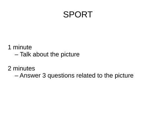 SPORT - ESL Speaking Activity | Teaching Resources