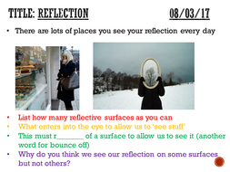 Reflection - complete lesson (KS3) | Teaching Resources
