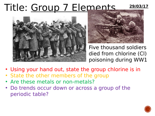 Group 7 elements - complete lesson (KS3) | Teaching Resources