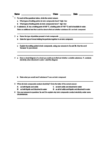 Properties of ionic compounds - complete lesson (GCSE 1-9) | Teaching ...
