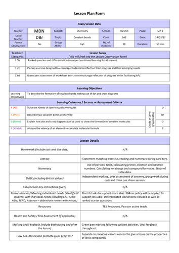 Covalent bonds - complete lesson (GCSE 1-9) | Teaching Resources