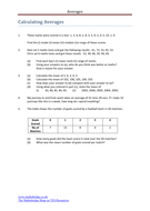 Averages Worksheet | Teaching Resources