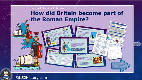 Roman Invasion of Britain Lesson for KS2 | Teaching Resources