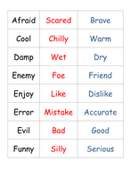 Synonym and Antonym Poster and Mix and Match Activity | Teaching Resources