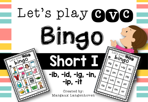 CVC Short I Bingo | Teaching Resources