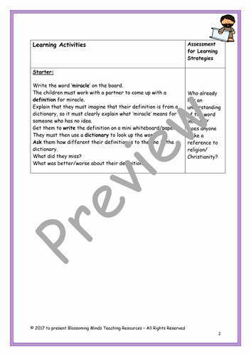 Jesus heals a paralysed man KS2 Plan / Jesus' Miracles | Teaching Resources