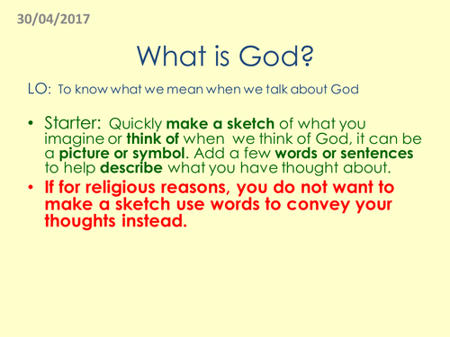 Concept of God Year 7 KS3 Philosophy | Teaching Resources