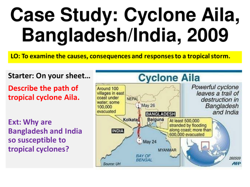 NEW OCR GCSE - Natural Hazards: Case Study of Cyclone Aila | Teaching Resources