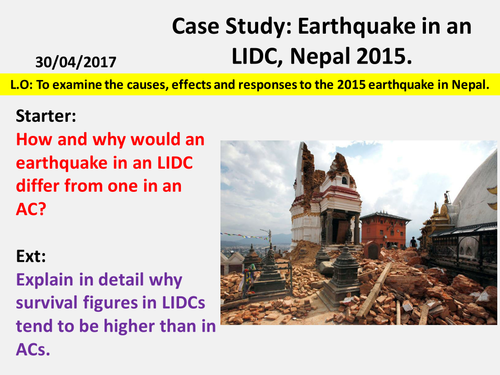 NEW OCR GCSE - Natural Hazards: Nepal Earthquake Case Study | Teaching ...