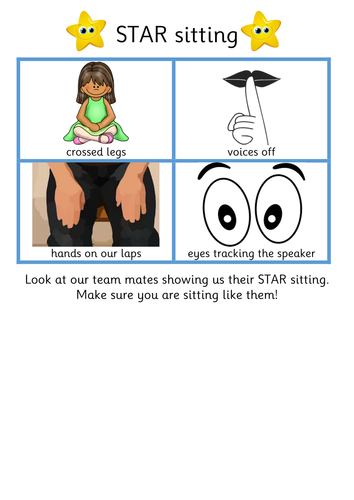 STAR sitting poster - editable | Teaching Resources