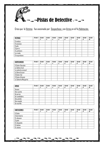 Detective Game | Teaching Resources