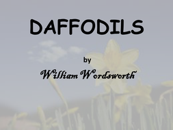 Daffodils William Wordsworth | Teaching Resources