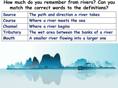 Key Stage 3 Jobs of a River Lesson | Teaching Resources