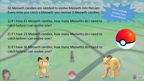 Pokemon Go maths starter questions | Teaching Resources
