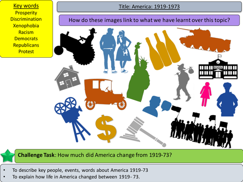 USA: Revision Lesson 1919-73 | Teaching Resources